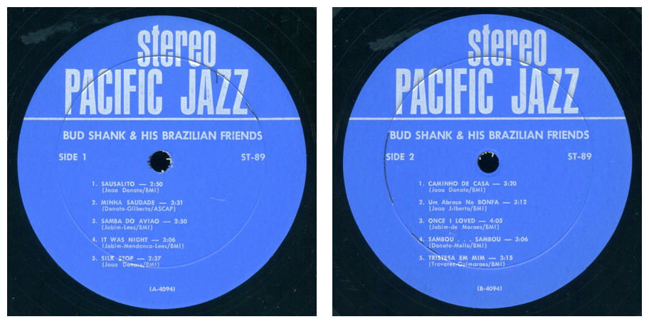 PACIFIC JAZZ / WORLD PACIFIC LABELOGRAPHY